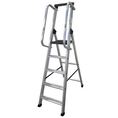 Platform Step Ladder with Handrails | Ladders UK Direct