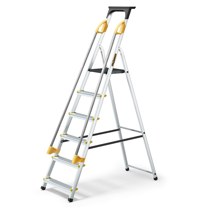 PRO Series Aluminium Platform Step Ladder with Handrails