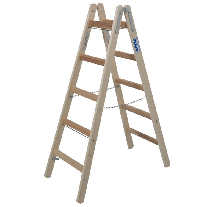 Krause Timber Double Sided Wooden Step Ladder