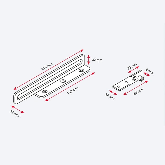 DOLLE Loft Ladder Sliding Brackets