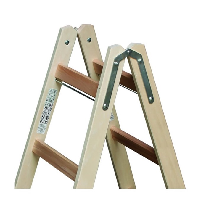 Krause Timber Double Sided Wooden Step Ladder