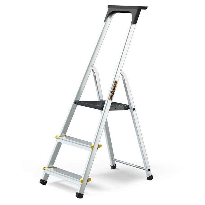 PRO Series Aluminium Platform Step Ladder with Tool Tray