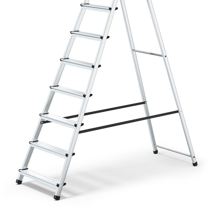 HOME Aluminium Platform Step Ladders (3 to 8 Treads)