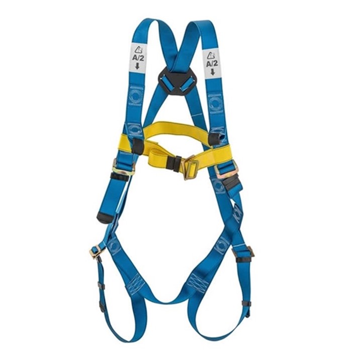 Safety Fall Arrest Kit: Harness and Shock Absorbing Lanyard