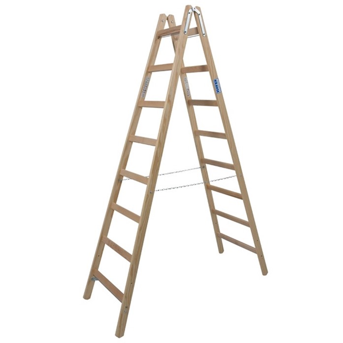 Krause Timber Double Sided Wooden Step Ladder
